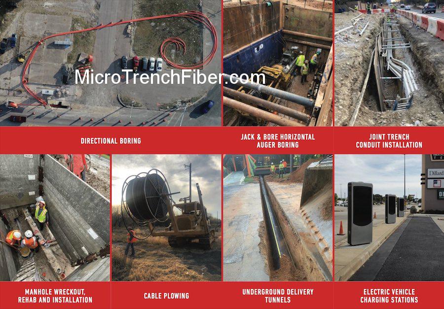 Telecommunications Line Boring - Micro Trench Fiber